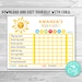Editable Sunshine Reward Chart for Kids, Sunshine Routine Chart ...