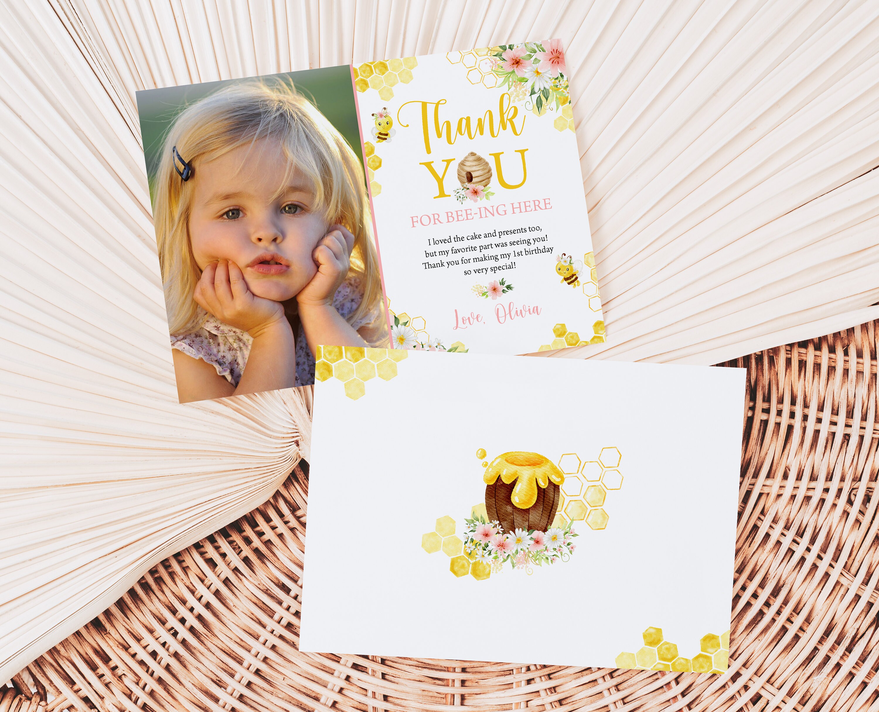 Editable Honey Bee Thank You Card Bumble Bee Thank You Card - Etsy