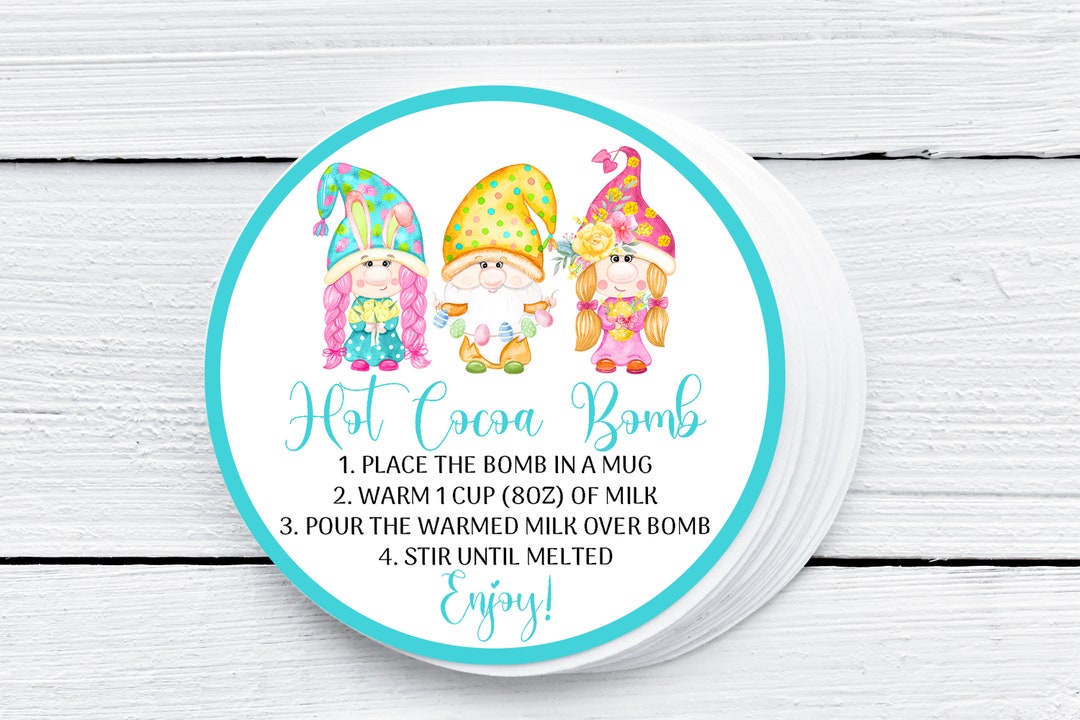 Editable Easter Hot Cocoa Bomb Easter Hot Chocolate Bomb Tags Easter ...