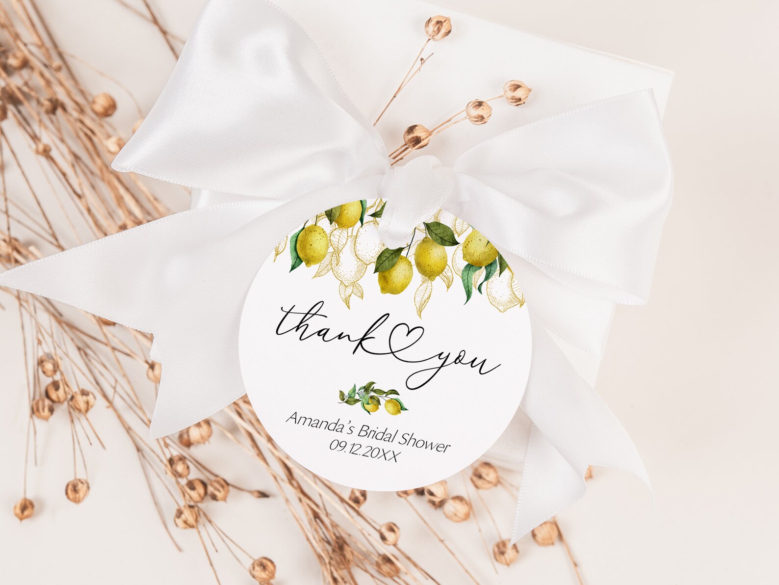 EDITABLE Lemon Bridal Shower Thank You Tags Lemon Favor Tag - Etsy