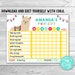 Editable Llama Reward Chart for Kids, Llama Routine Chart, Llama Kids ...