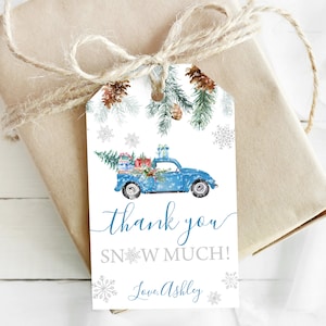 EDITABLE Winter Thank You Snow Much Baby Shower Bridal Shower Birthday ...