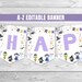 Editable Spooky Halloween Birthday Banner Halloween Costume Party A-Z ...