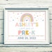 Editable Last Day of Pre-k Sign Boho Rainbow Last Day of School Sign ...