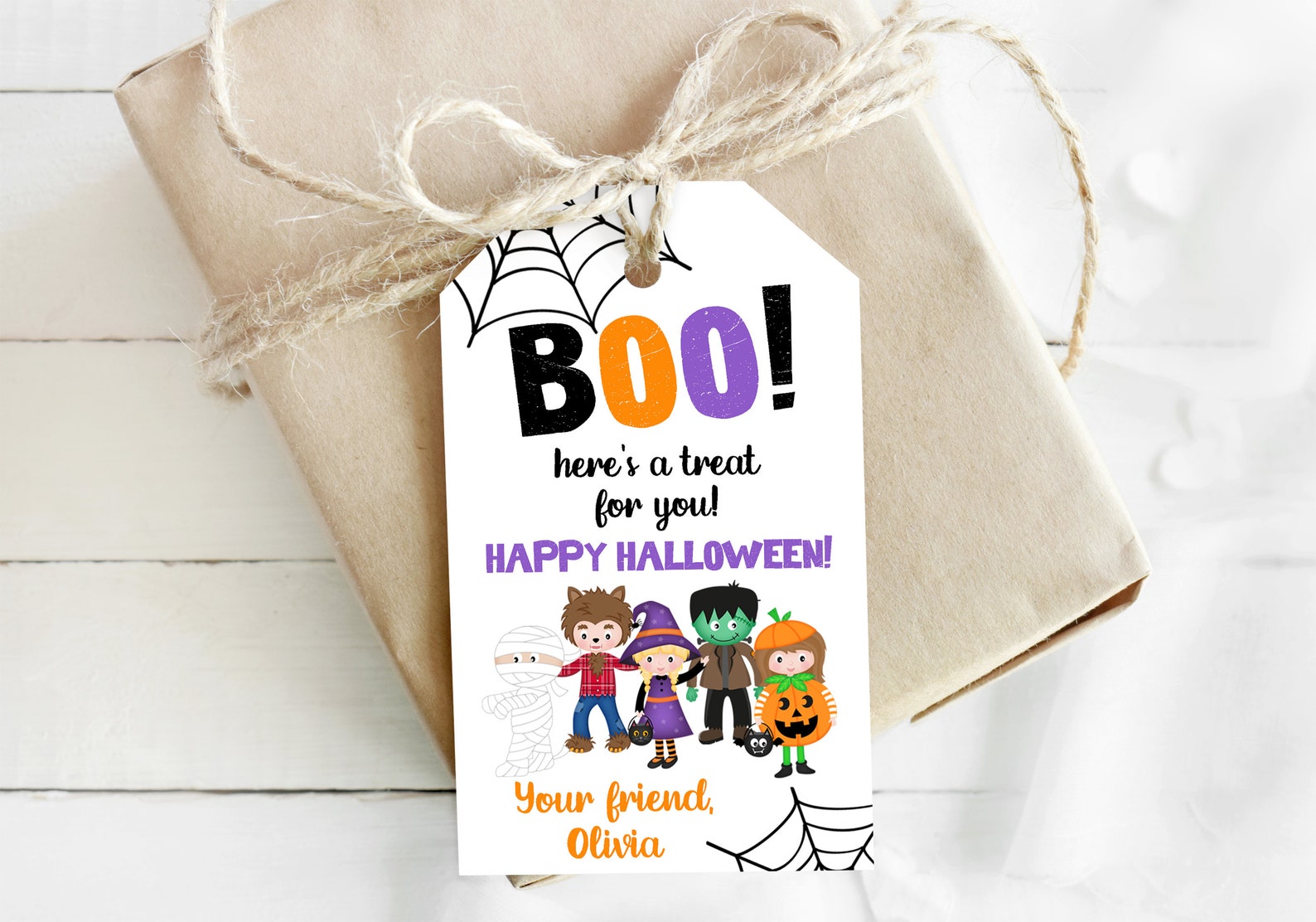 EDITABLE Halloween Favor Tags Boo Halloween Tags Halloween Trick or ...