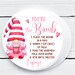 Editable Valentine Gnome Hot Cocoa Bomb Tags Gnome Valentine's Day Gift ...