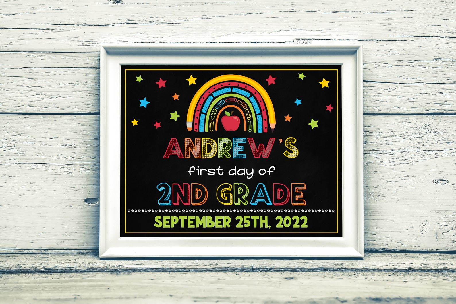 Editable First Day of Second Grade Sign First Day of School Sign ...