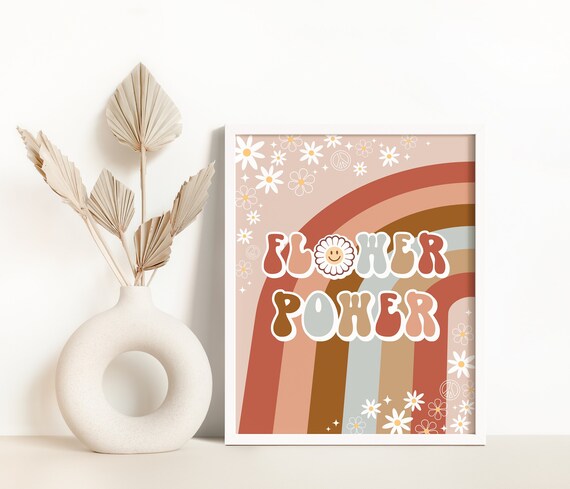 Groovy Flower Power Sign 70's Birthday Party Table Decor - Etsy