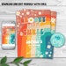 Editable Groovy Wild & Three Birthday Party Invitation Daisy - Etsy