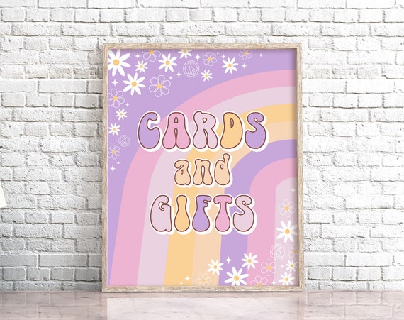 Groovy Cards and Gifts Sign 70's Birthday Party Table - Etsy