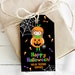 EDITABLE Halloween Treat Tags, Halloween Pumpkin Girl Favor Tags ...