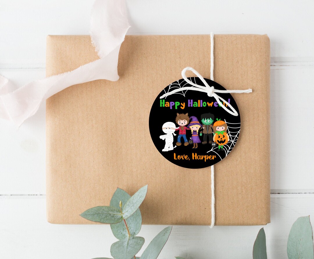 EDITABLE Halloween Treat Tags, Halloween Witch Gift Tags, Halloween ...