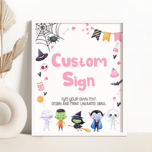 EDITABLE Spooktacular Halloween Birthday Table Sign Halloween Custom ...