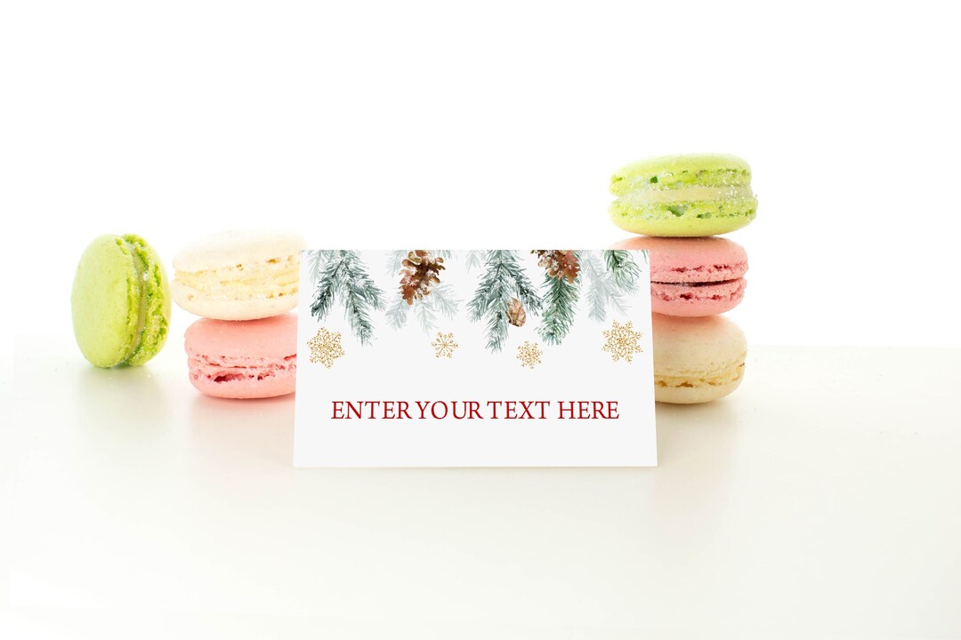 EDITABLE Winter Tent Card Farm Food Tags Winter Wonderland Food Labels ...
