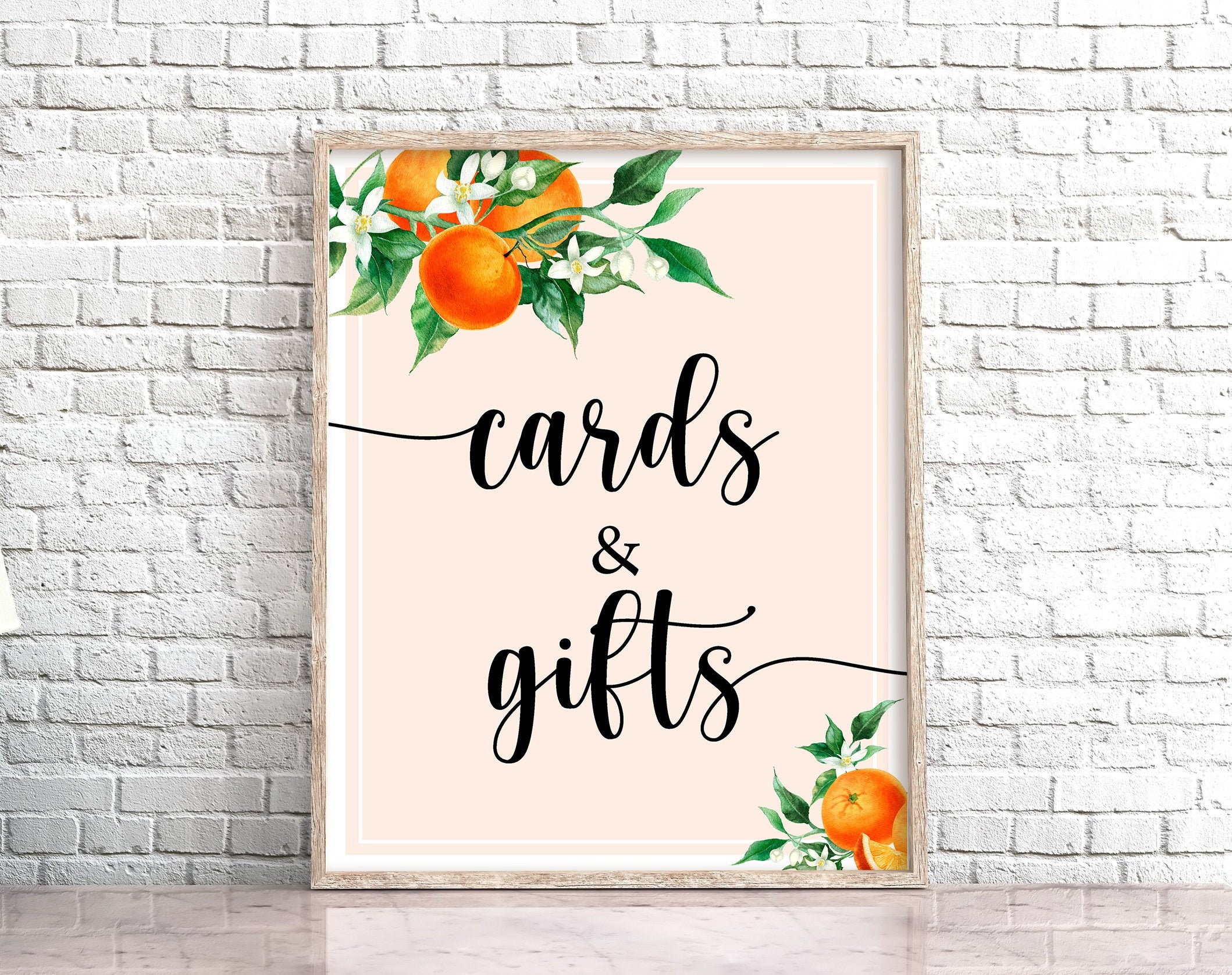 Orange Cards and Gifts Sign Citrus Cards and Gifts Sign | Etsy