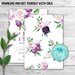 EDITABLE Purple Floral Baby Shower Set, Lilac Baby Shower Invitation ...
