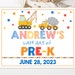 Editable First Day of Pre-k Sign, Rainbow First Day of School Sign ...