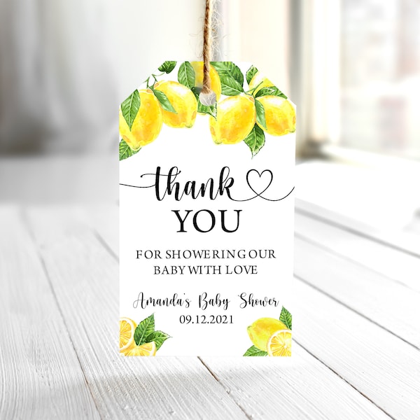 Lemon Theme Favor Tags - Etsy