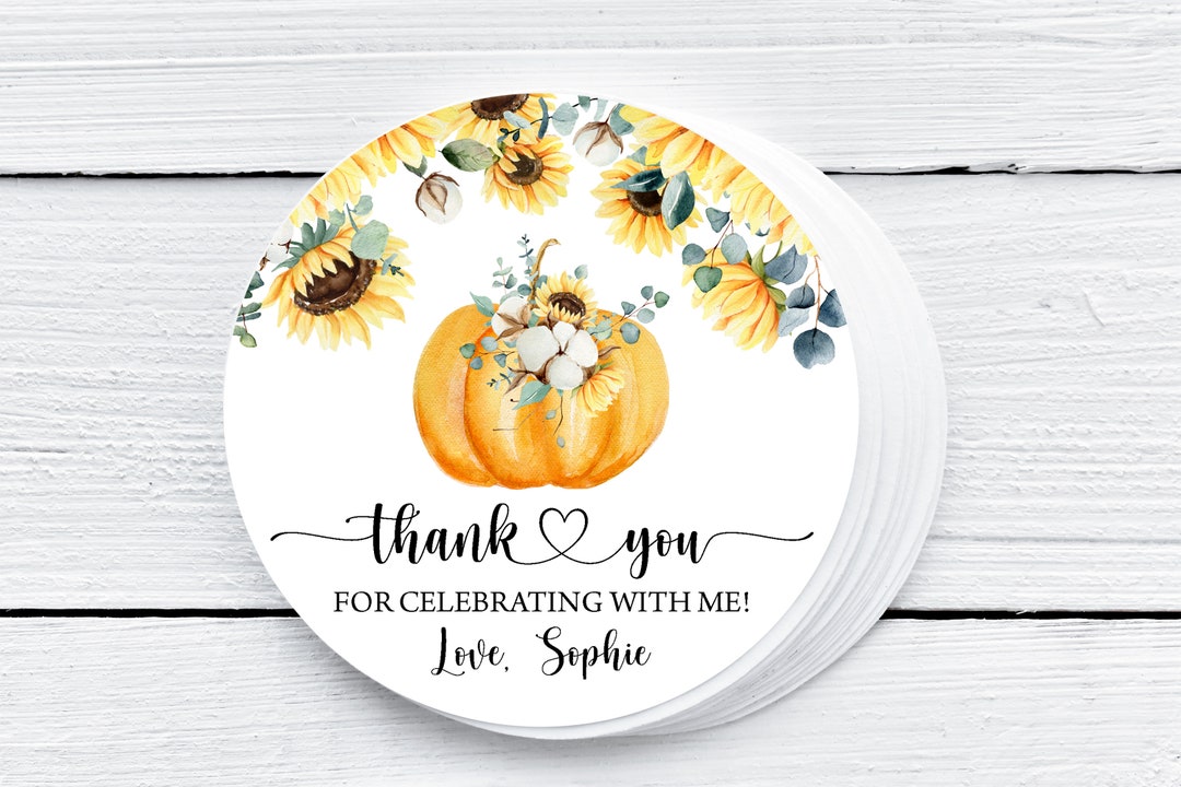 EDITABLE Pumpkin Thank You Tags Pumpkin Favor Tag Pumpkin Gift Tags ...