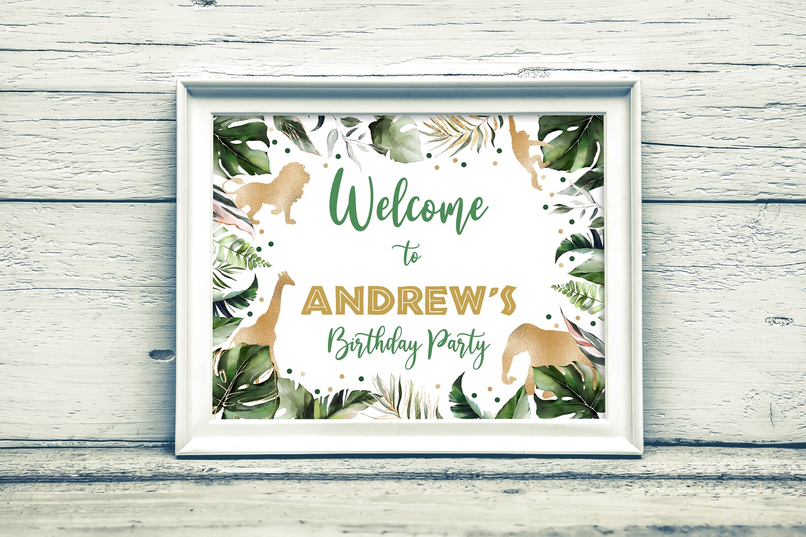 Editable WILD Animal Welcome Sign Instant Download Safari - Etsy