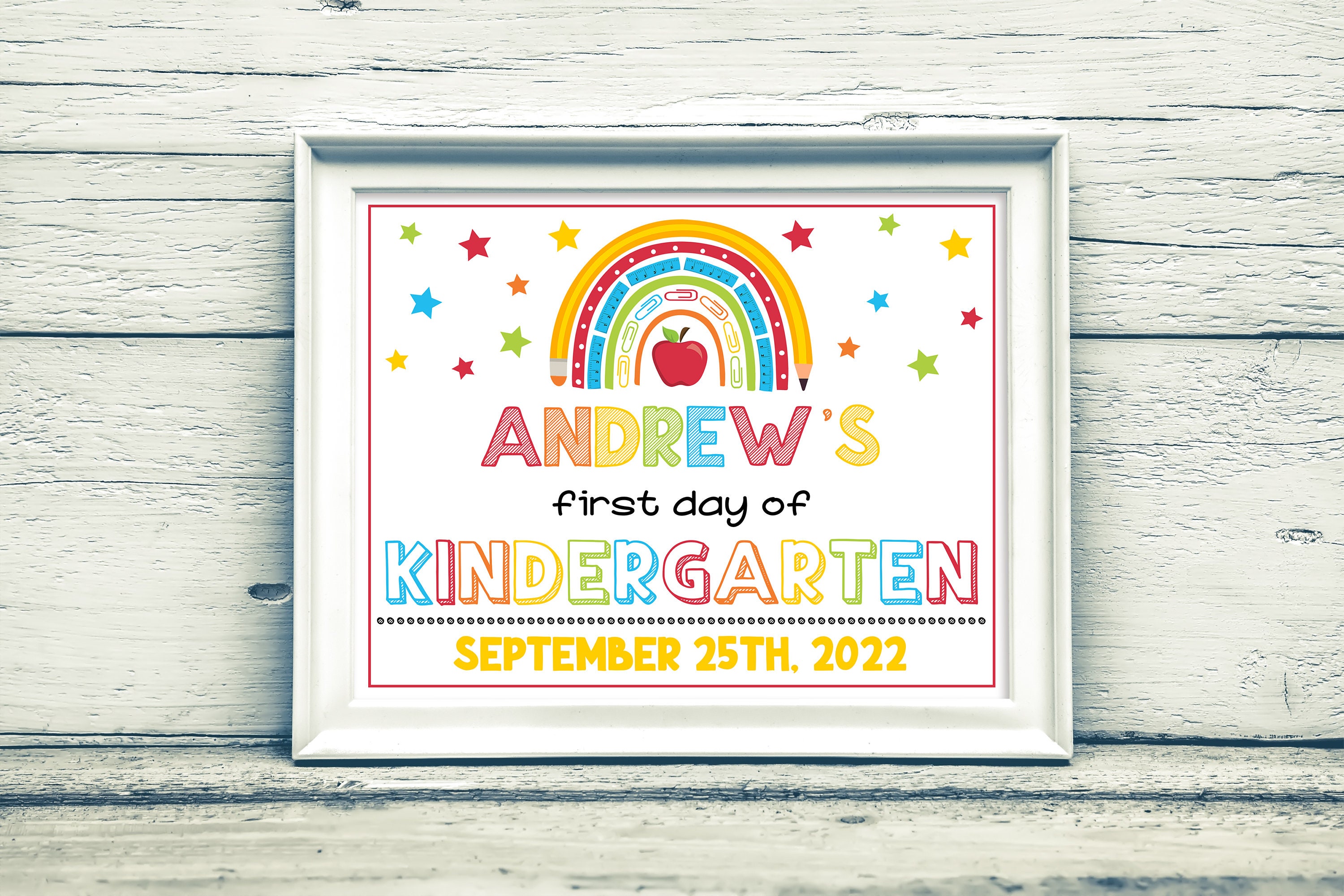 Editable First Day of Kindergarten Sign First Day of School Sign ...