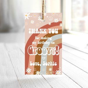EDITABLE Groovy Birthday Favor Thank You Tag Groovy Birthday Favor Tag ...