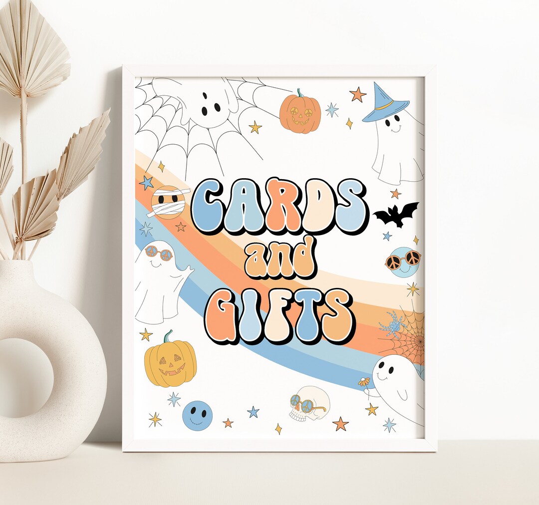 Retro Groovy Halloween Cards and Gifts Sign Spooktacular Halloween ...