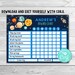 Editable Solar System Reward Chart for Kids Planets Routine Chart ...