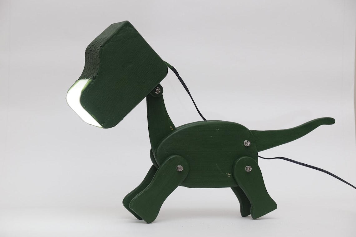 Wooden lamp Animal shaped lamp Wooden Dino Lamp | Etsy