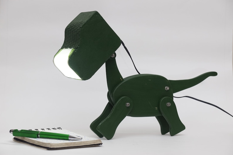 Wooden lamp Animal shaped lamp Wooden Dino Lamp | Etsy