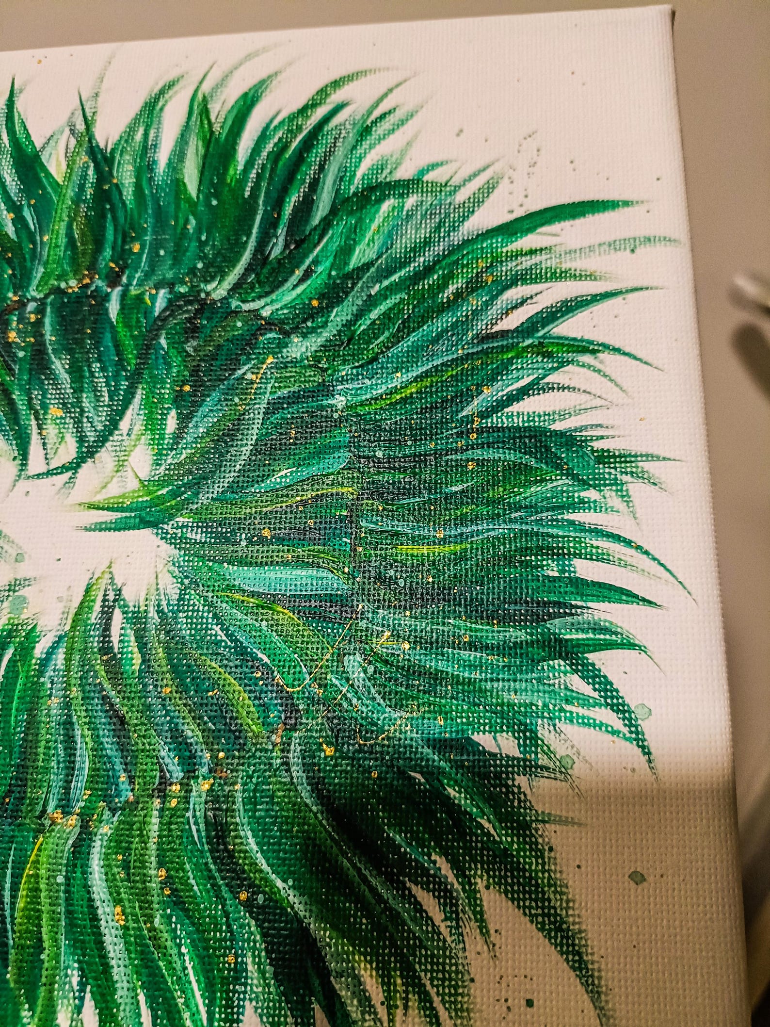 Green Wreath Acrylic Painting Original Painting Christmas Wreath ...