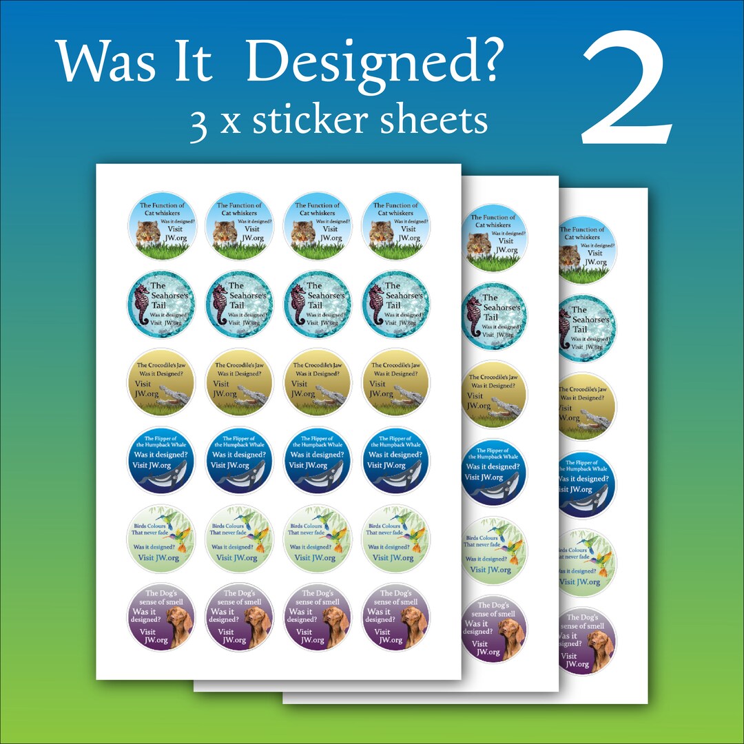 JW Stickers Was It Designed 3 Sheets WID Vol 2 - Etsy UK