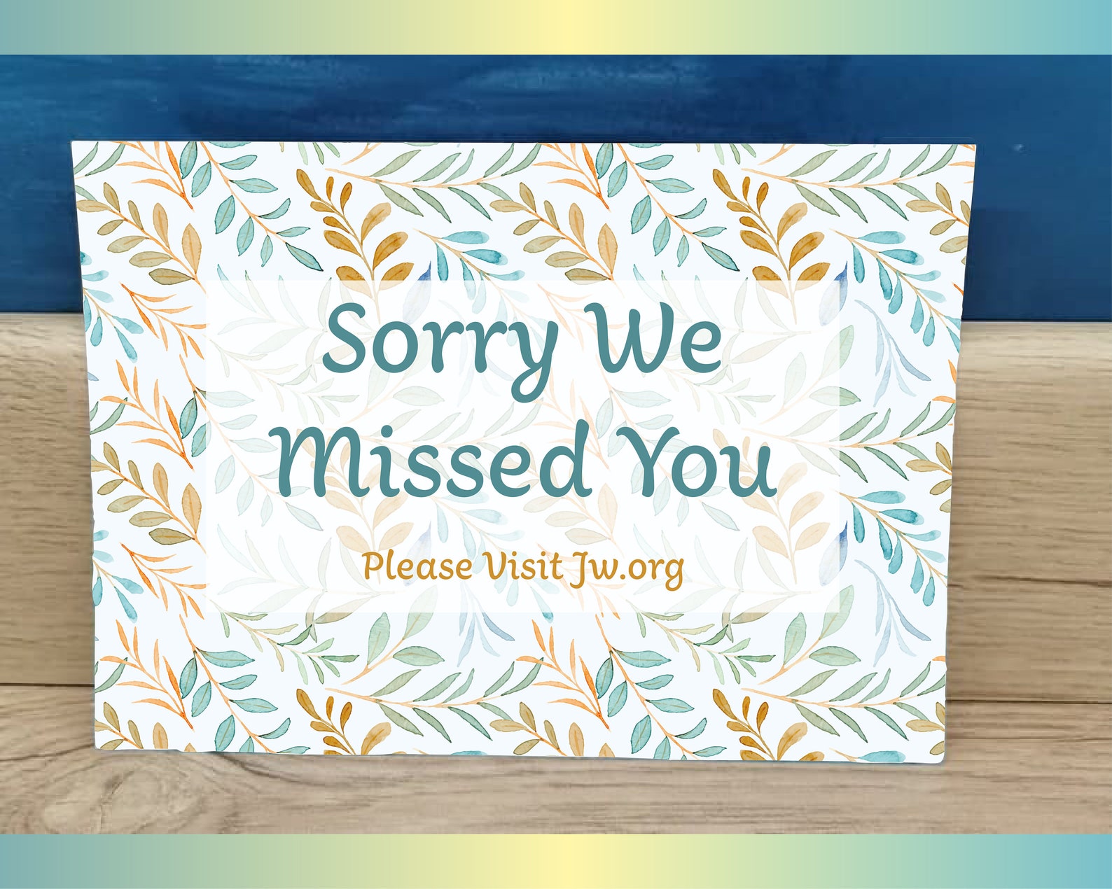 JW Set of 40 Postcards Sorry We Missed You Please Visit Jw.org - Etsy