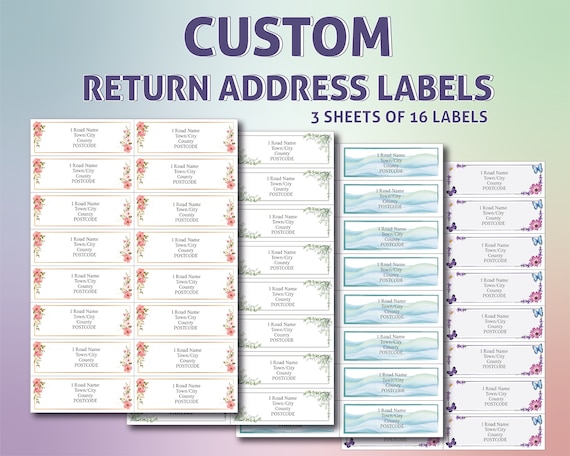 Custom Made Return Address Labels Letter Writing Letters Jw - Etsy