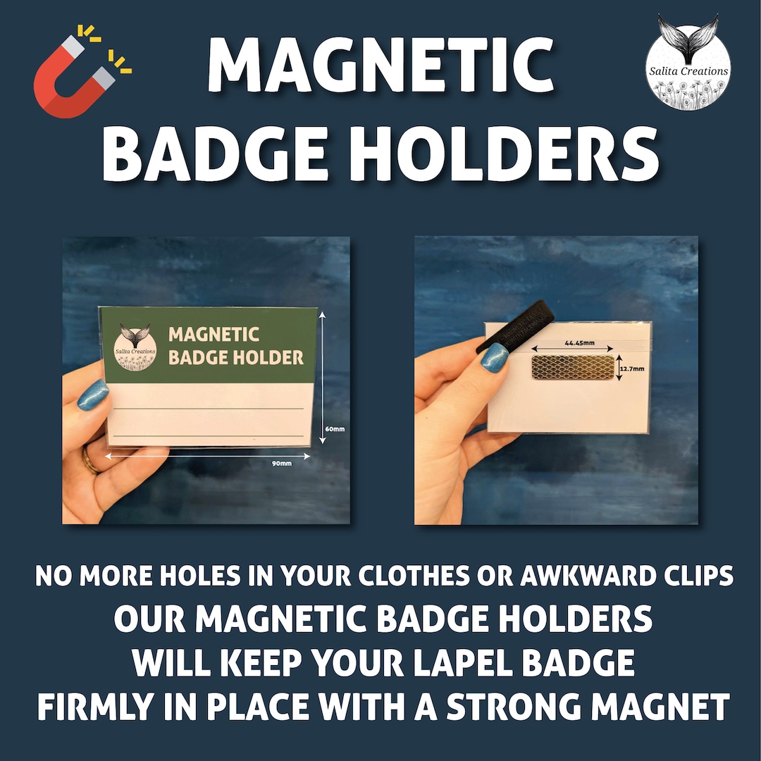Magnetic Badge Holders - Etsy