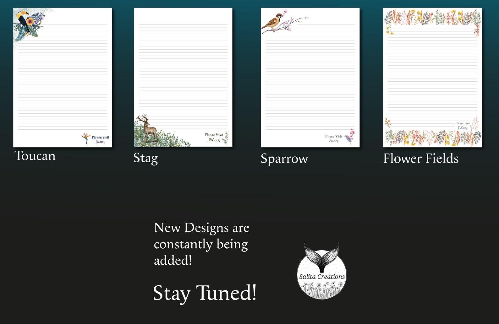 A4 JW Letter Writing Gift Set. | Etsy