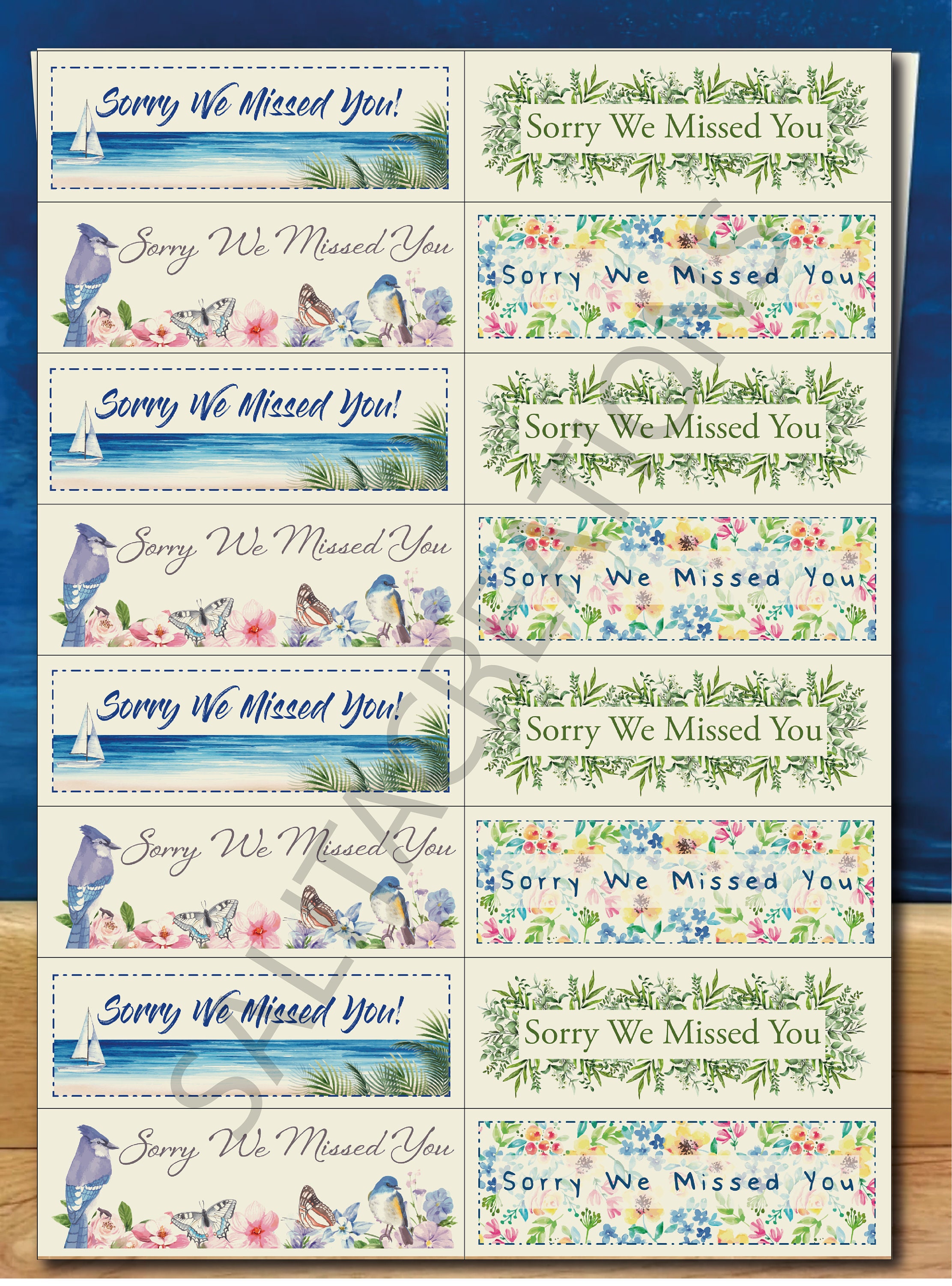 JW Stickers Sorry We Missed You Not at Home Pioneer Door to - Etsy