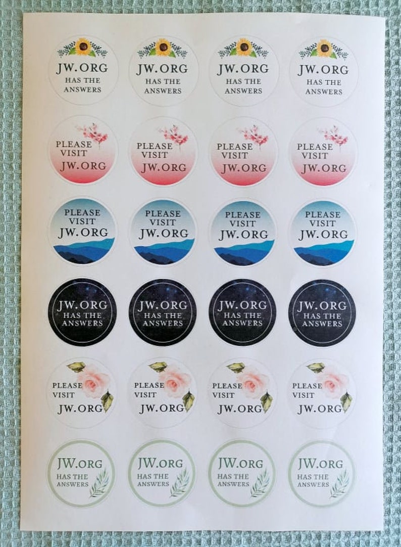 JW Stickers Website 3 Sheets - Etsy UK