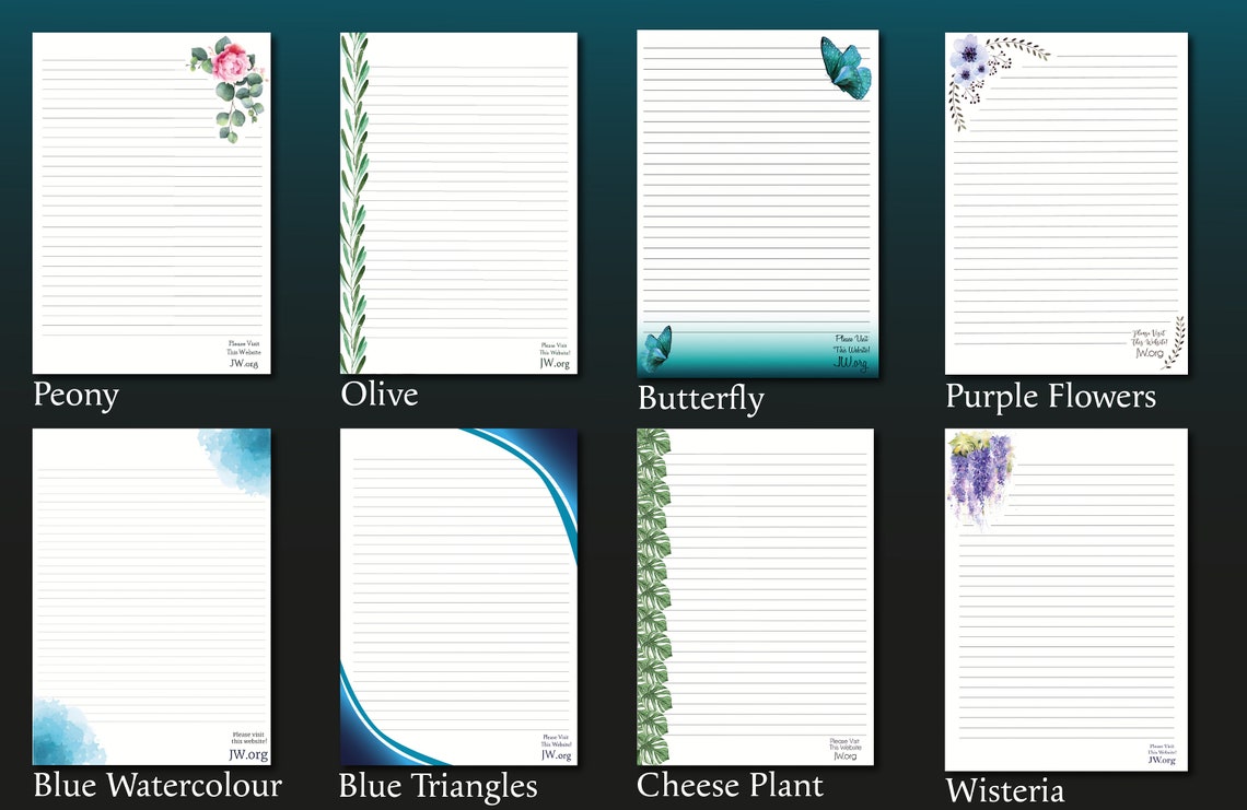 A4 JW Letter Writing Gift Set. | Etsy