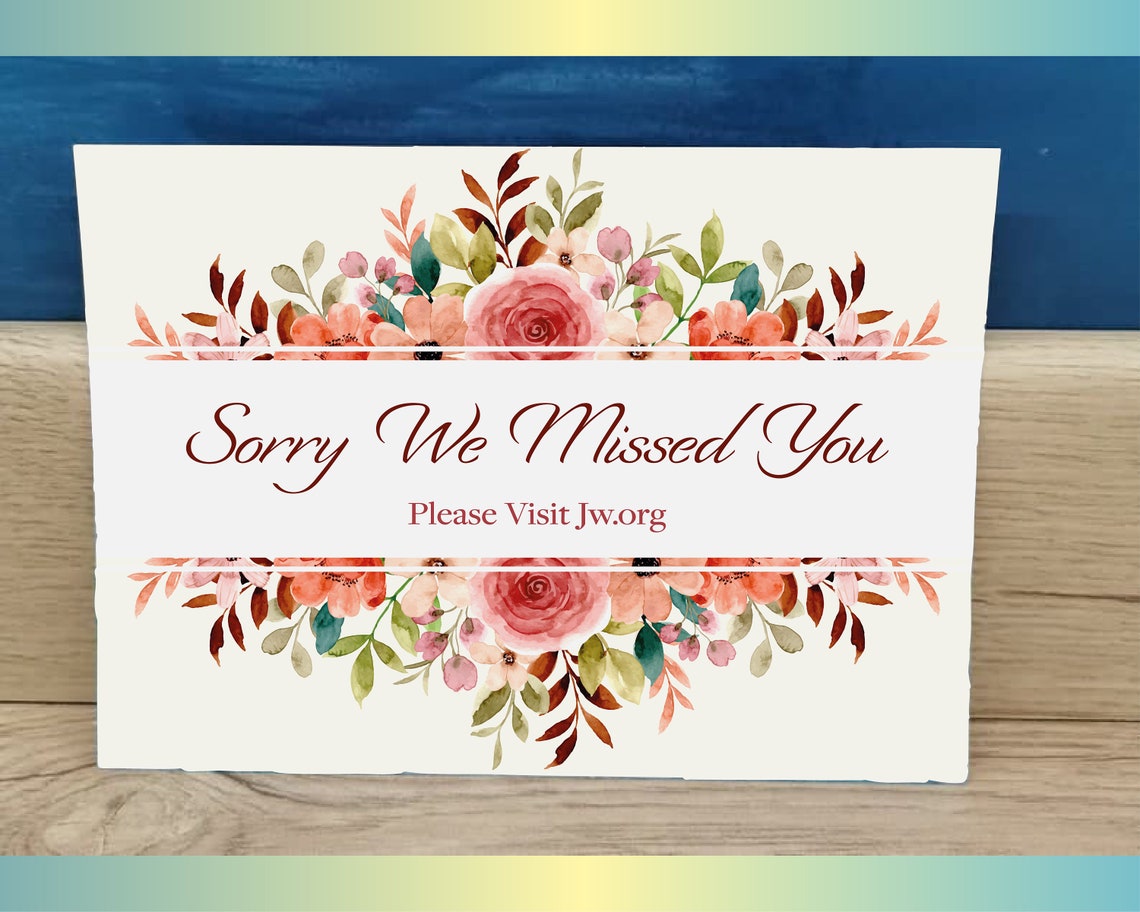 JW Set of 40 Postcards Sorry We Missed You Please Visit Jw.org - Etsy