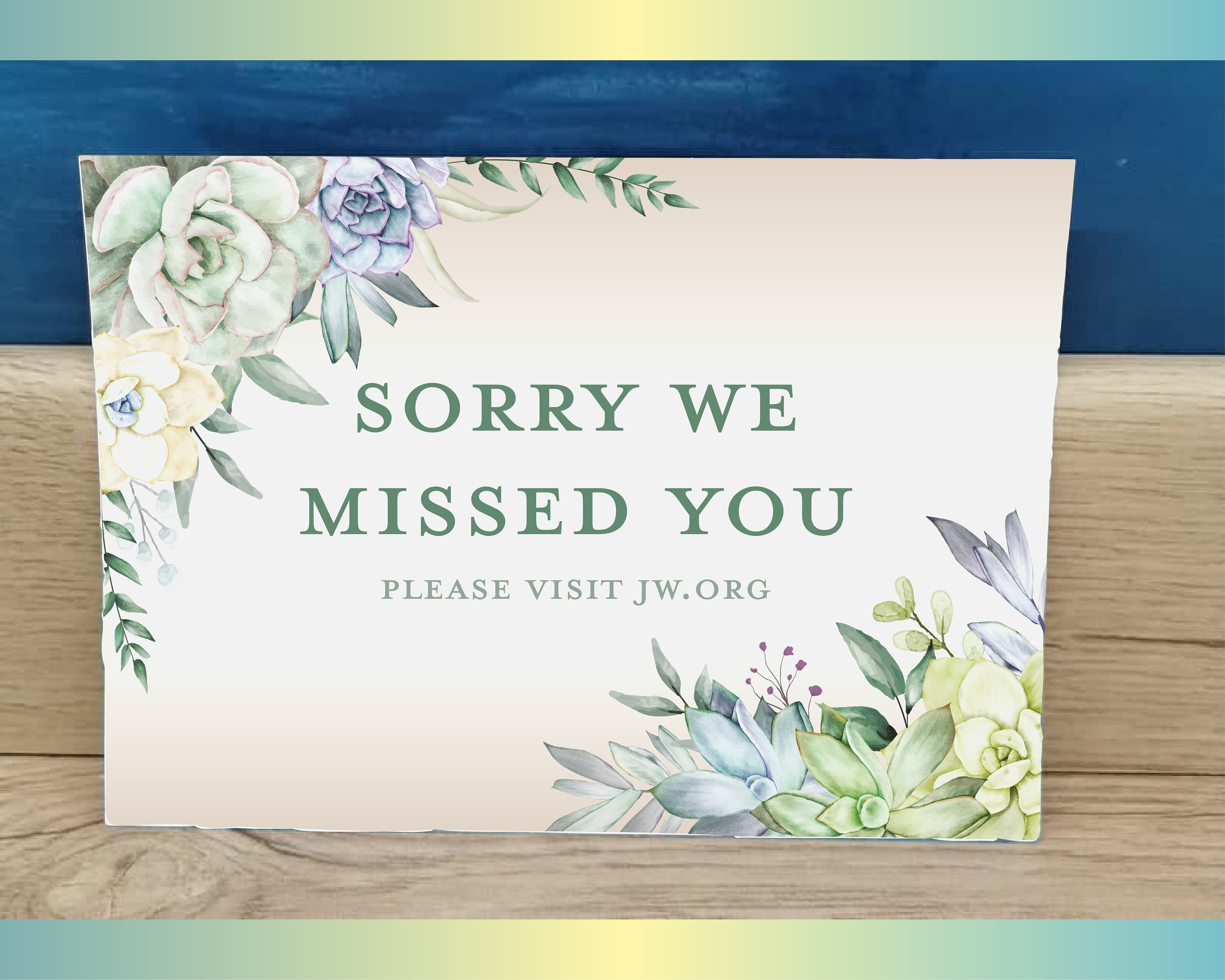 JW Set of 40 Postcards Sorry We Missed You Please Visit Jw.org - Etsy