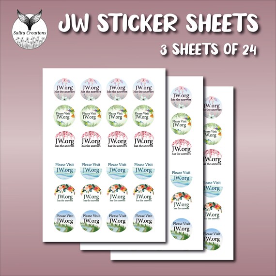 JW Stickers Website 3 Sheets Please Visit Jw.org Answers - Etsy