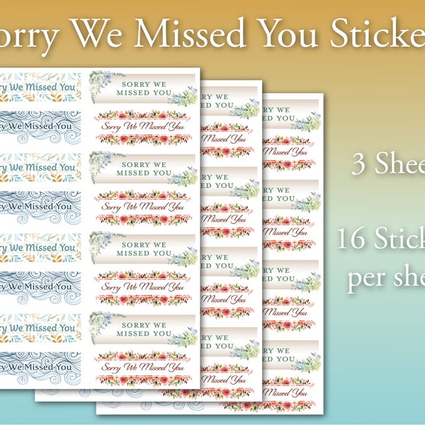 Sorry We Missed You Door Hanger - Etsy