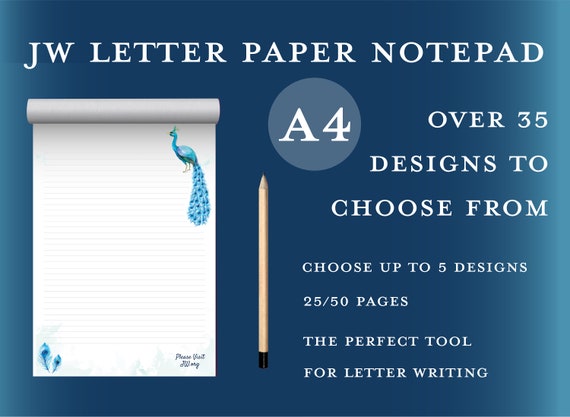 A4 JW Letter Writing Notepad - Etsy
