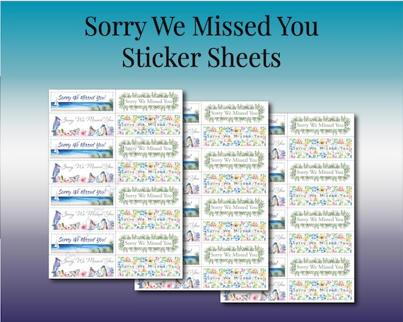 JW Stickers Sorry We Missed You Not at Home Pioneer Door to - Etsy