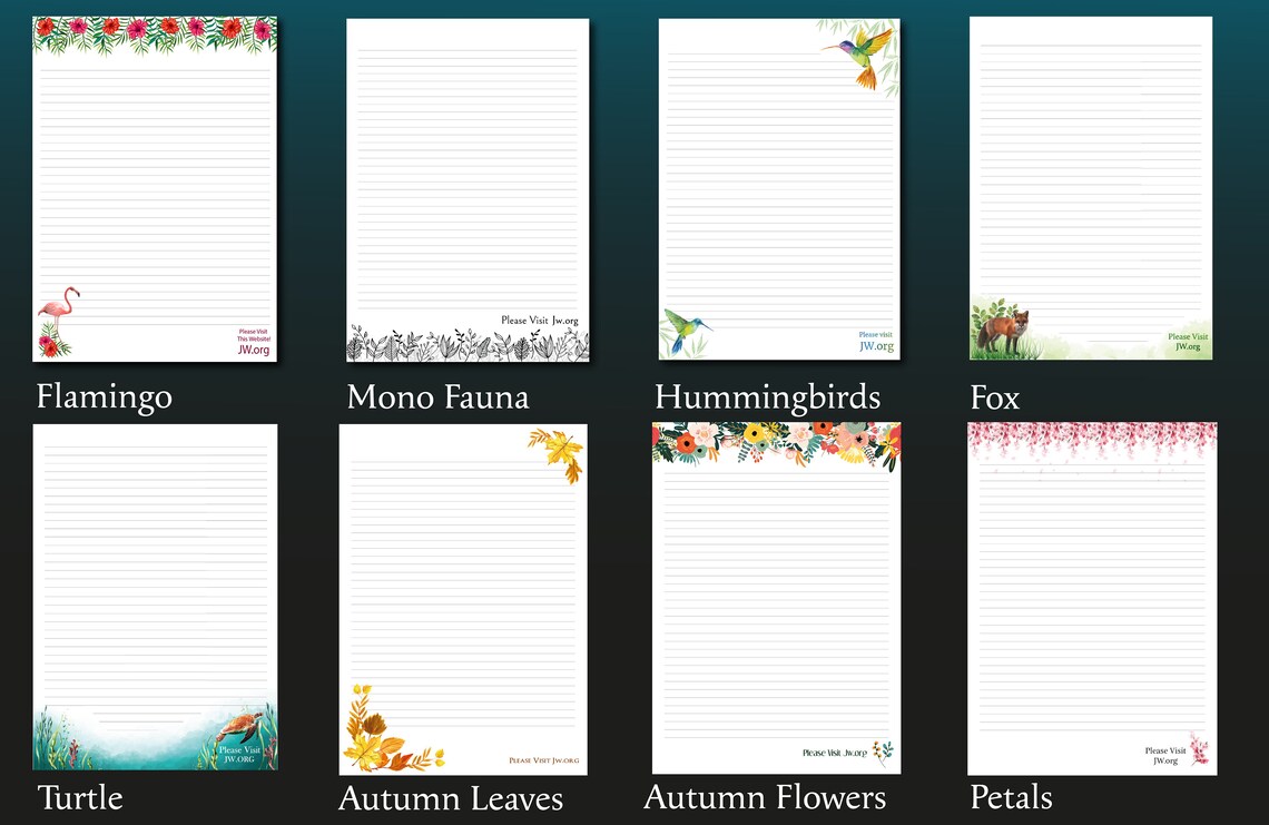 A5 JW Letter Writing Notepad | Etsy UK