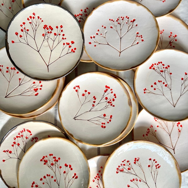 Ceramic Flower Plate - Etsy
