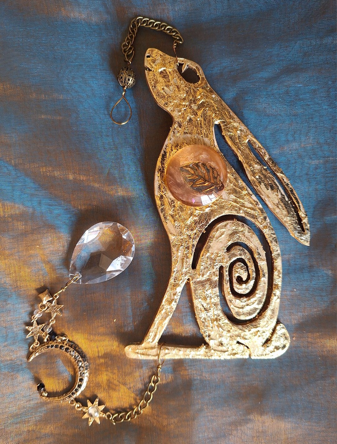 HARE MOBILE / HANGING .17 X 5 Inches. Hare Window Decoration With Glass ...