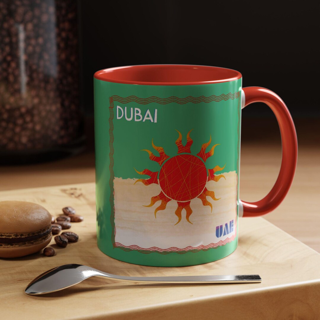 Coffee Mug, Dubai UAE Sand and Sun Pattern Mug, Travel Lover Gift ...