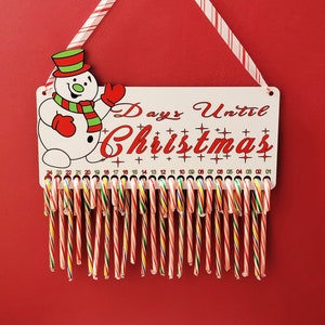 Candy Cane Countdown - Snowman - Christmas Countdown - Advent Calendar ...